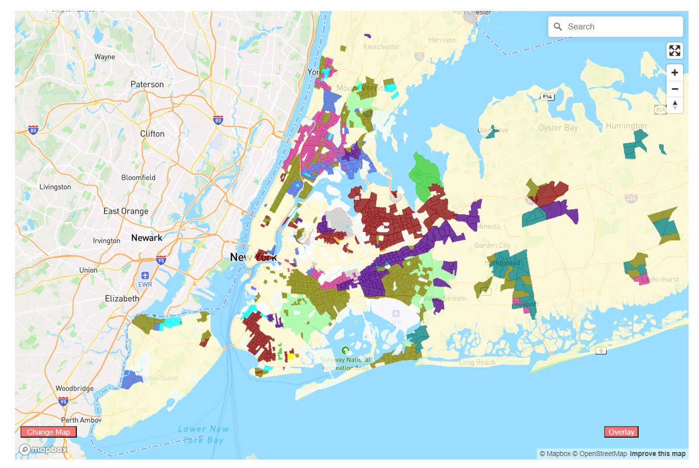 New York Population Map